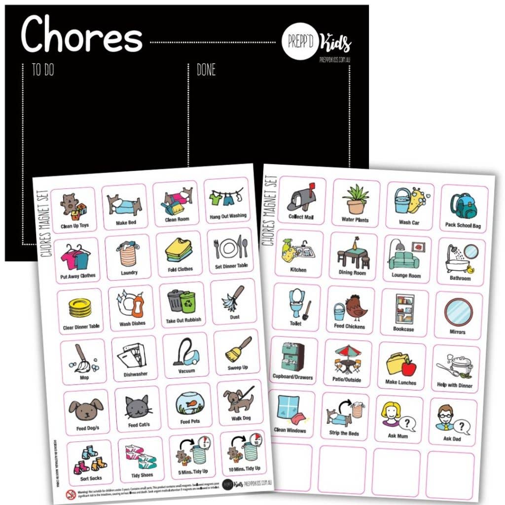 Chore Chart Set (A4) | Your Capability Store