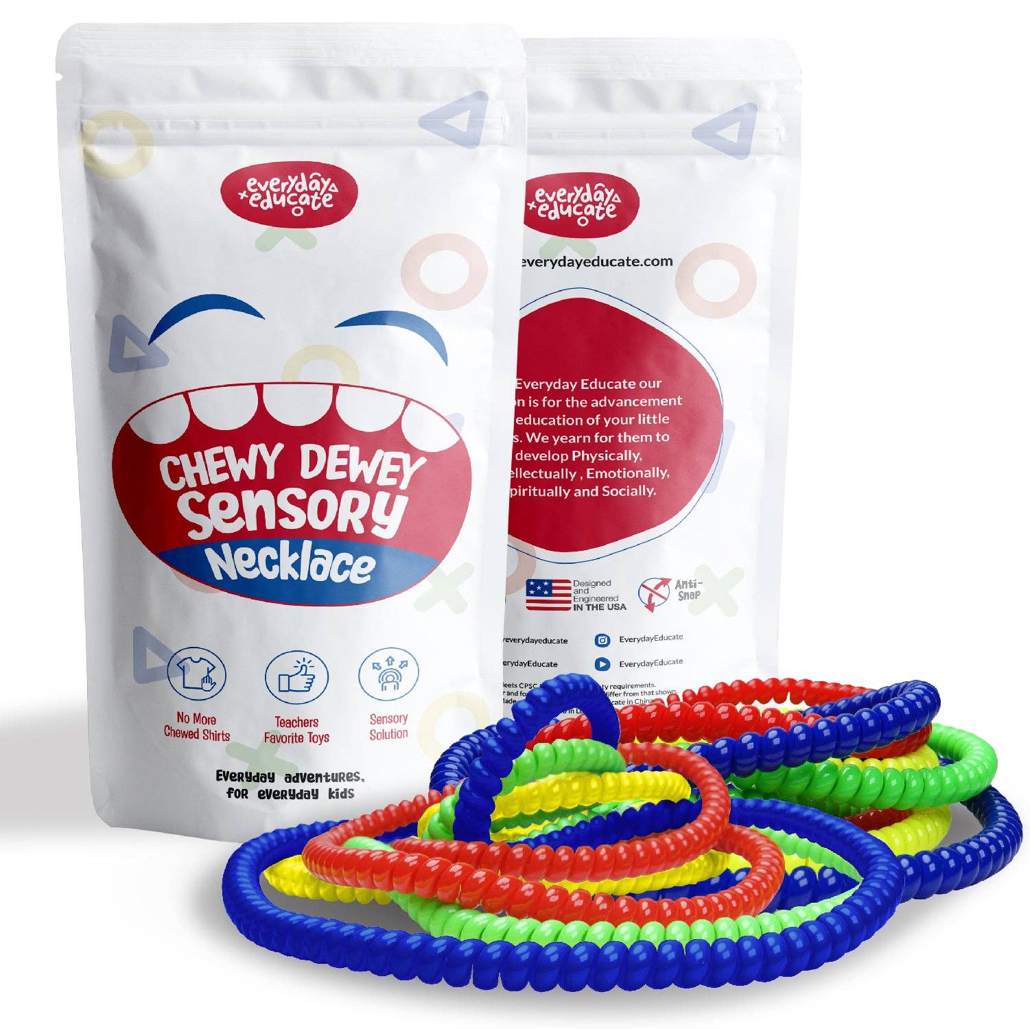 Chewy Dewey™ Sensory Necklace - (8 Pack) | Your Capability Store